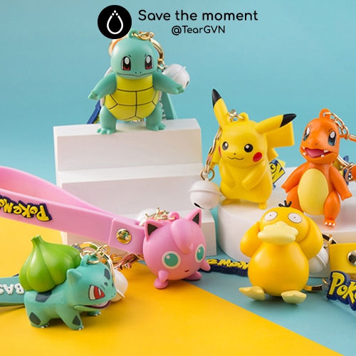Móc khóa Pokemon Langbowang chính hãng gồm Pikachu, Psyduck, Bulbasaur ...
