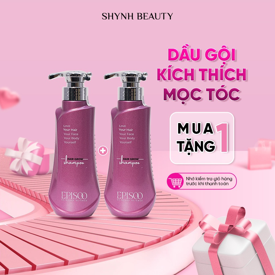 [MUA 1 TẶNG 1] Dầu gội kích thích mọc tóc Hair Grow Shampoo Episoo ...
