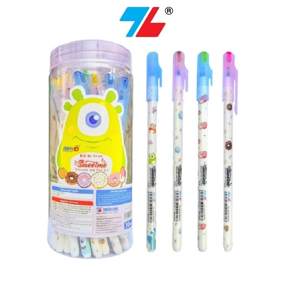 [Chính hãng] Hộp 30 cây bút bi nến Sweetme Thiên Long TP-08 / TP08 ngòi 0.6mm | Shopee Việt Nam