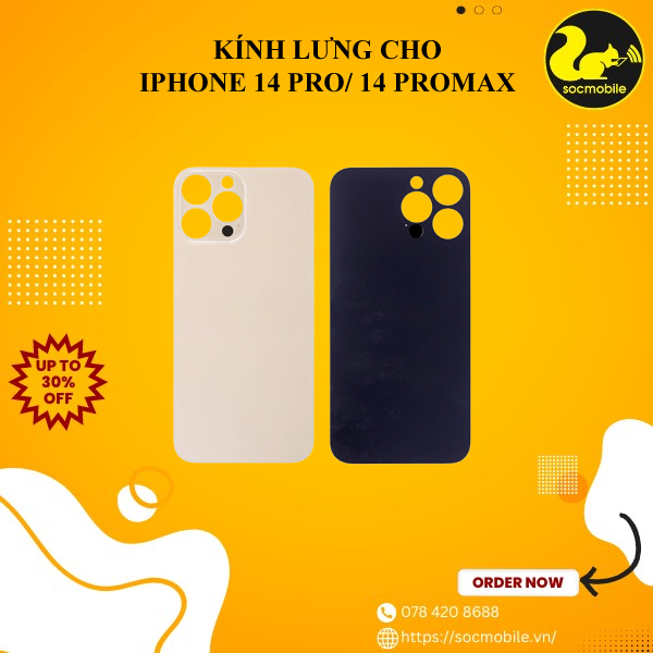 Kính Lưng Thay Thế Cho iP 14Pro/14Promax | Shopee Việt Nam