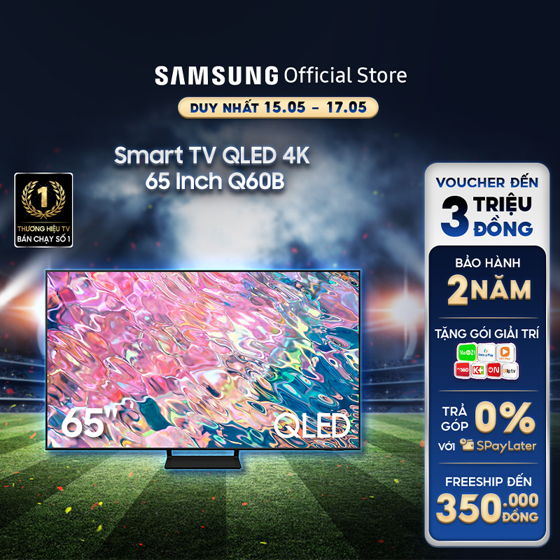 [Nhập ELSS155BU Giảm 12%] Smart Tivi Samsung 65 Inch 4K QLED QA65Q60BAKXXV 2022 - Miễn phí lắp ...