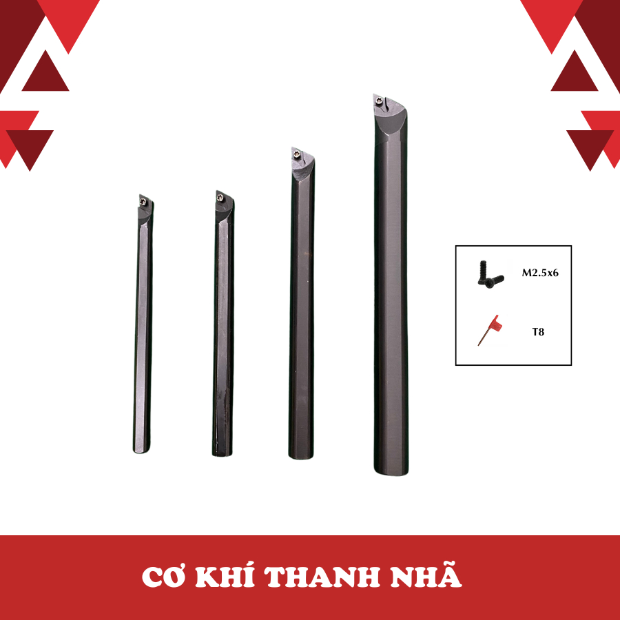 Cán dao móc lỗ lắp chip D07 Cán dao tiện máy CNC SDXCR07 thép cứng- Cơ ...