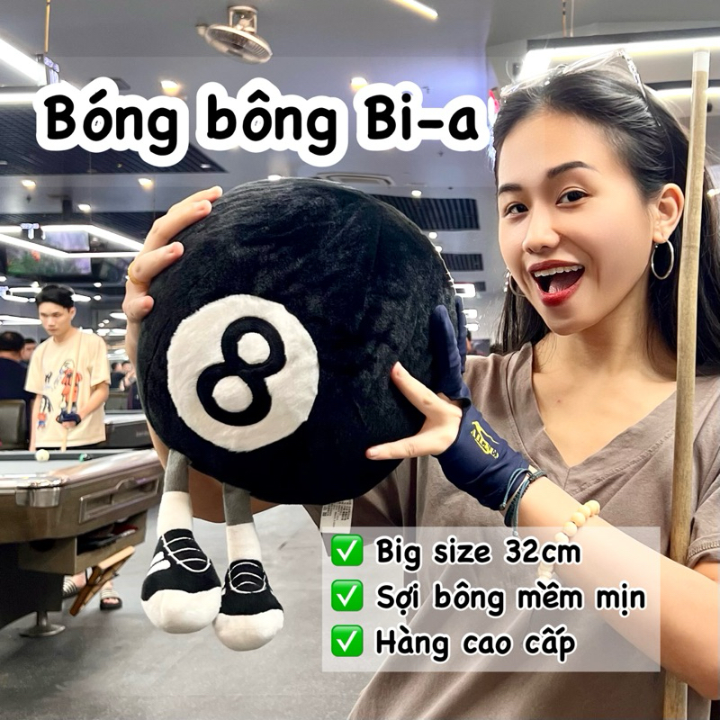 [Sẵn] Búp Bê Bóng Nhồi Bông Quả Bóng Bida Đen 8 Jellycat Bóng Đá Bóng ...
