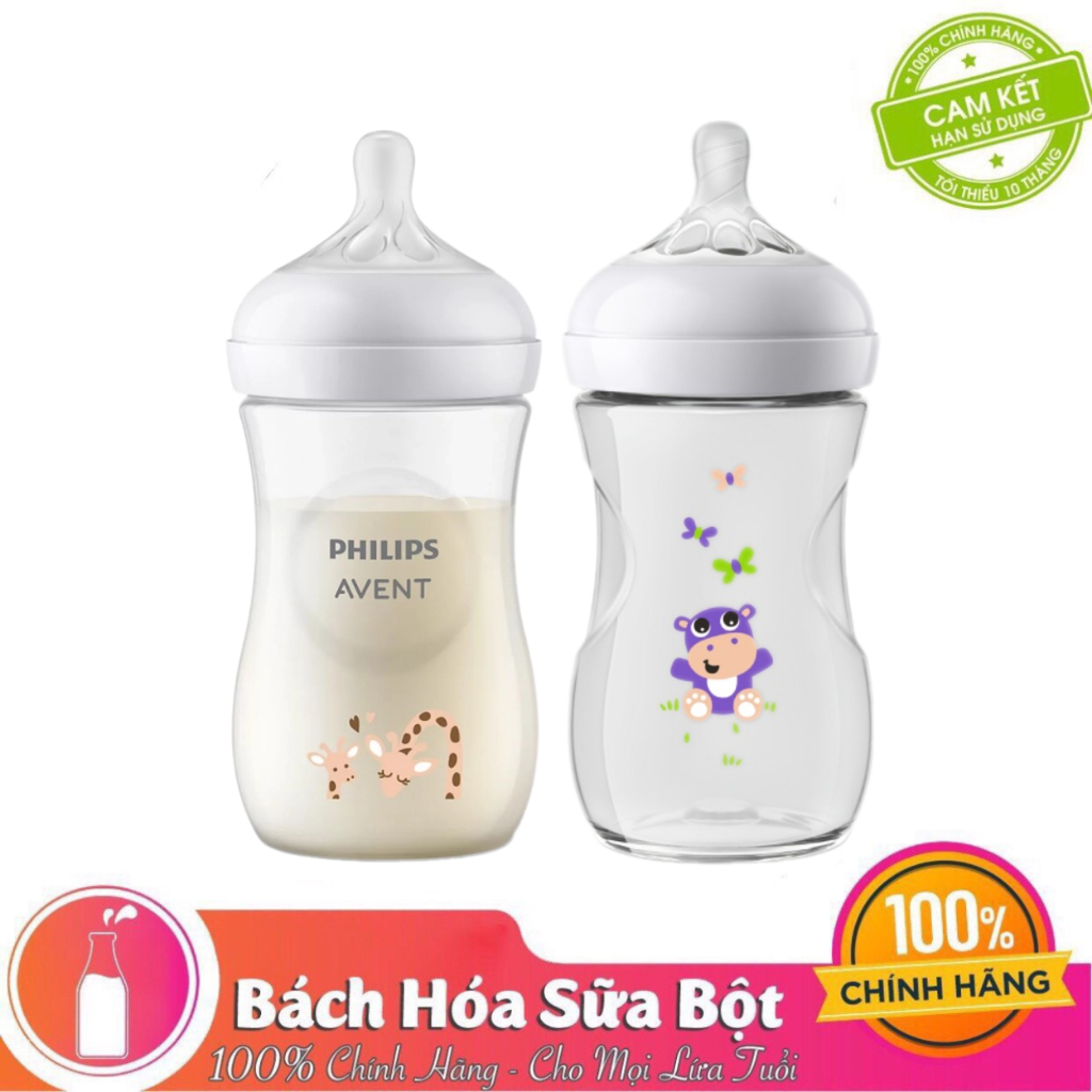 Bình Sữa Mô Phỏng Tự Nhiên Có Họa Tiết 260ml Philips Avent (1M+) | Shopee Việt Nam
