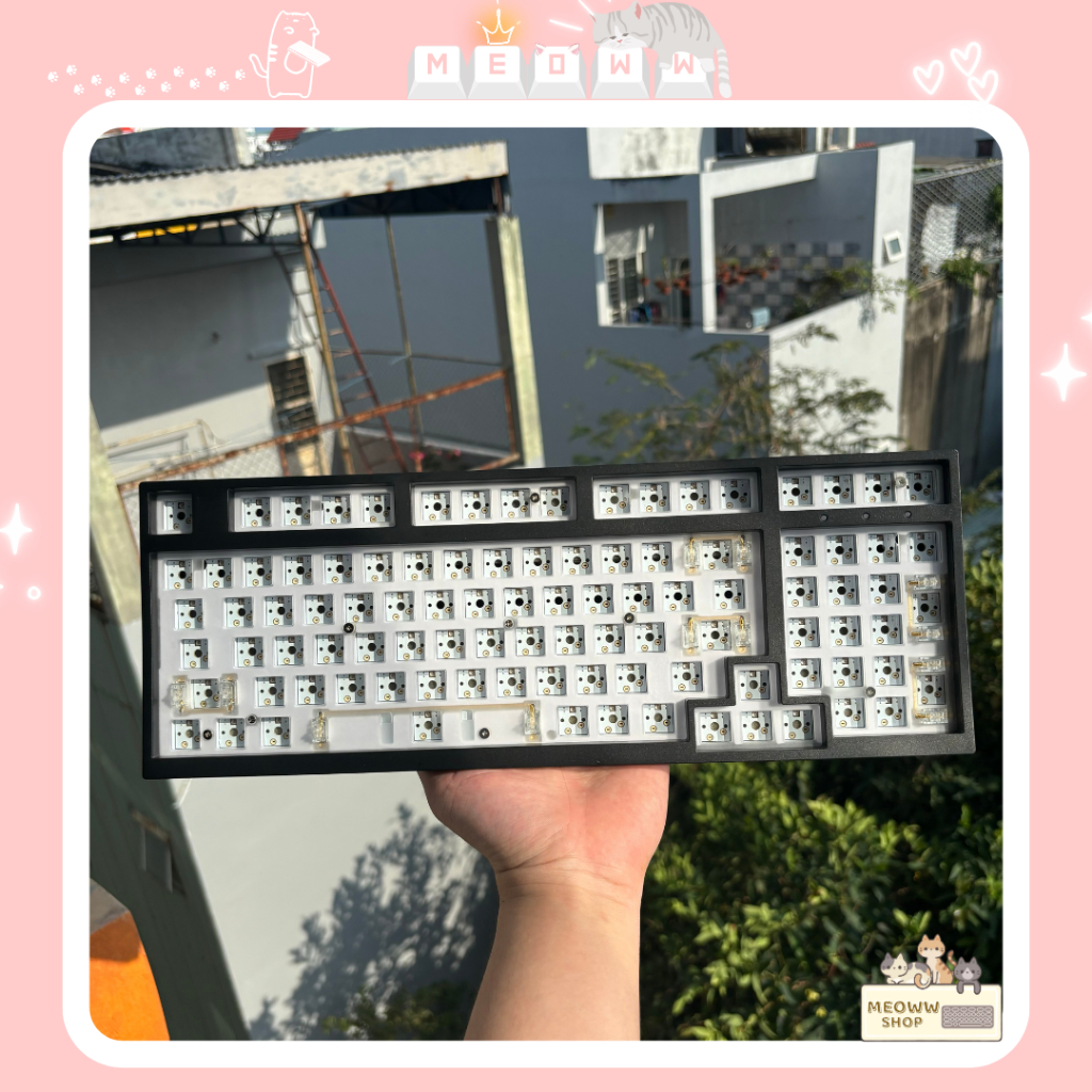 Kit bàn phím cơ Everglide sk98 có plate alu\pc kèm stab EG| Tom980 | Tm980 mạch xuôi cho bàn ...