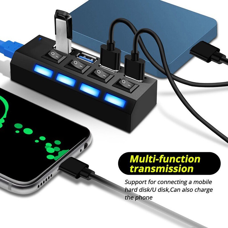 Hub Chia Cổng HUBs USB 3.0 Tốc Độ Cao Đa, HUB Splitter Mở Rộng Máy Tính ...
