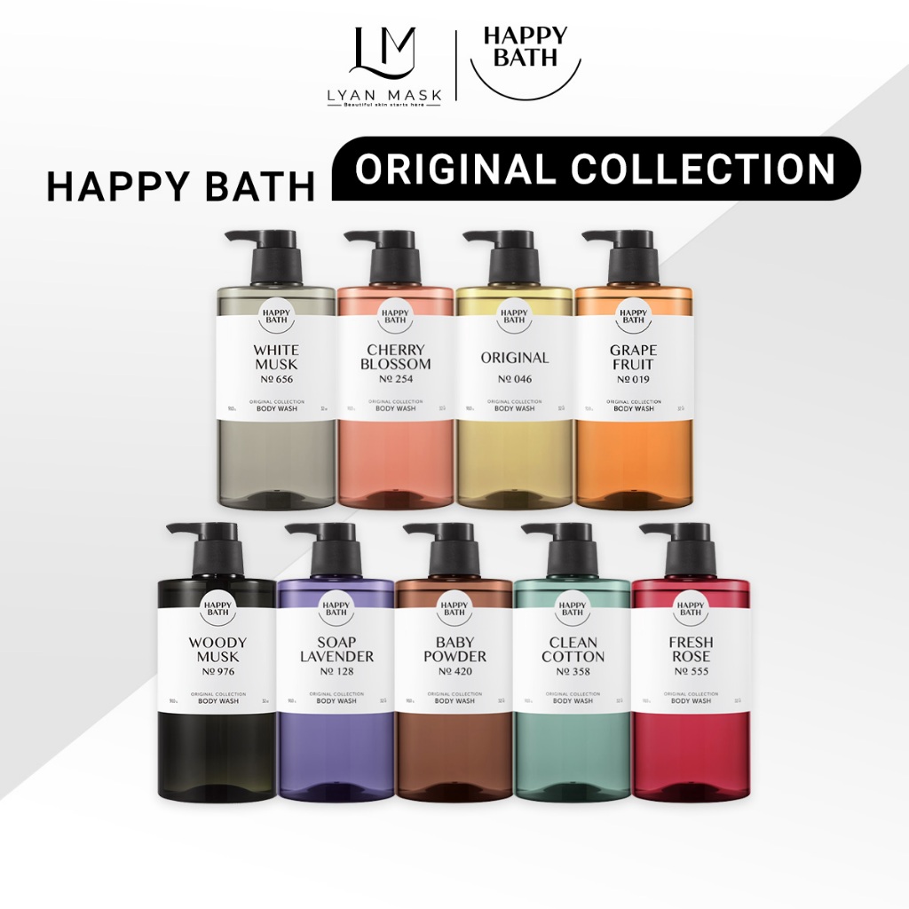 Sữa tắm Happy Bath mẫu mới 2023 910ML dạng Gel trong có chứa AHA giúp se khít lỗ chân lông ...