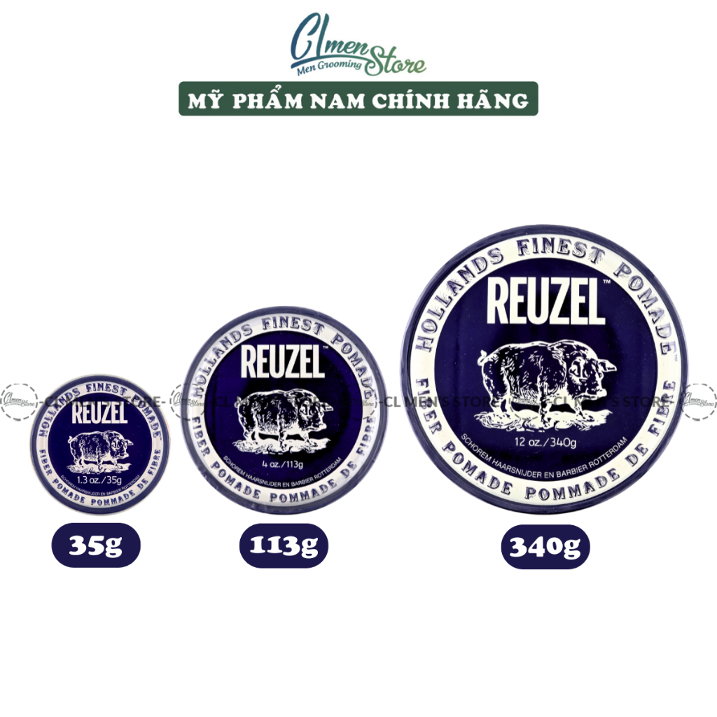 Pomade Tạo kiểu tóc Reuzel Fiber Pomade - 35g - 113g - 340g | Shopee ...