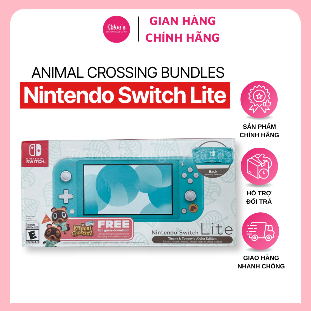 Máy Nintendo Switch Lite Animal Crossing Bundles - Màu Turquoise - Auth ...