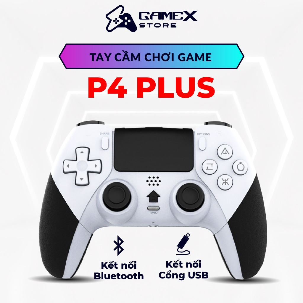Tay Cầm Chơi Game P4 Plus Kết nối Bluetooth, Hỗ trợ PC/Laptop ...