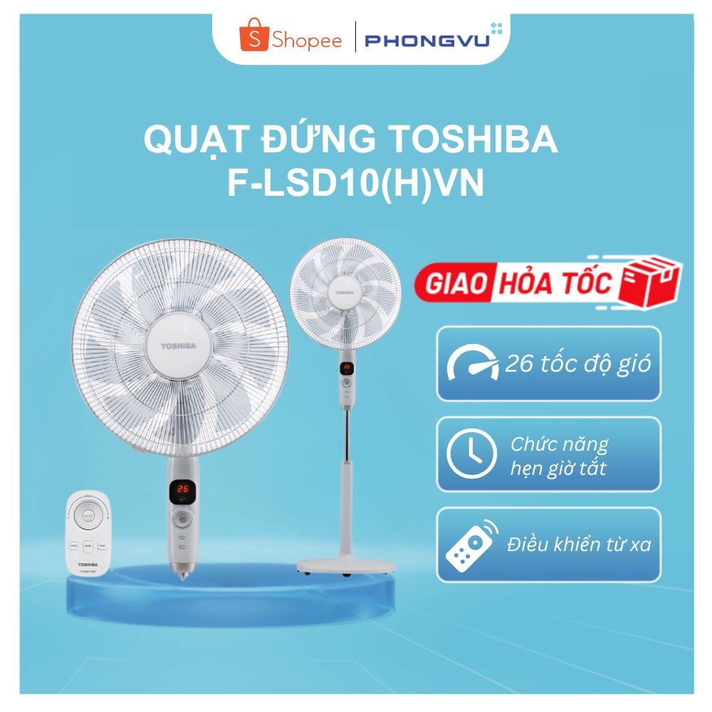 Quạt đứng Toshiba F-LSD10(W)VN DC Inverter Tiết Kiệm Điện - Bảo hành 12 tháng | Shopee Việt Nam