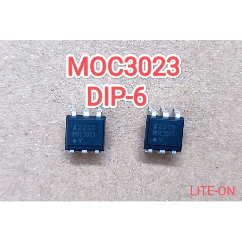 MOC3023 Opto cách ly quang MOC3023 DIP-6 chính hãng LITE-ON Random-Phase Triac Driver Output ...