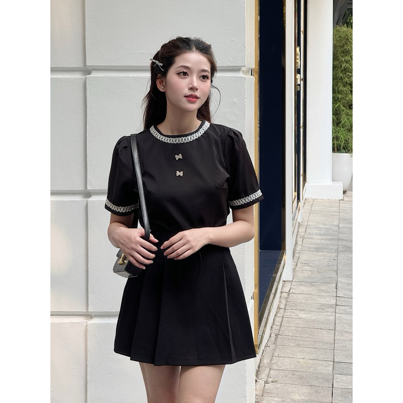 OUTSET - Áo Emma cúc nơ lấp lánh | Shopee Việt Nam