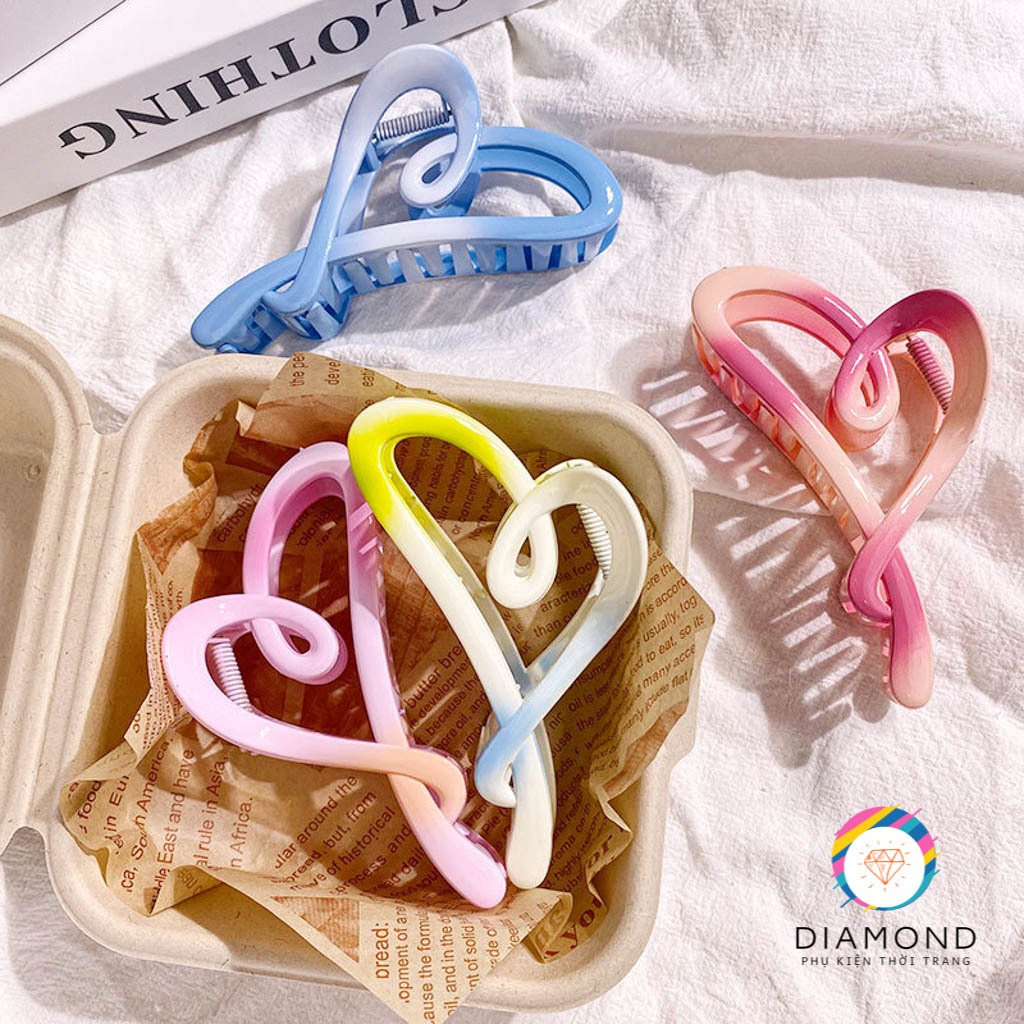 Kẹp Tóc Trái Tim Màu Gradient Ngọt Ngào Xinh Đẹp Cho Bạn Gái Diamond ...