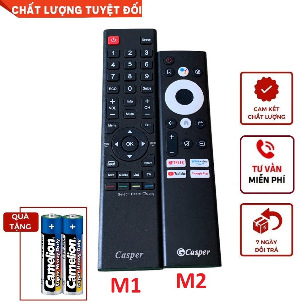 Điều khiển tivi Casper giọng nói thông minh, remote tv caspe các dòng ...