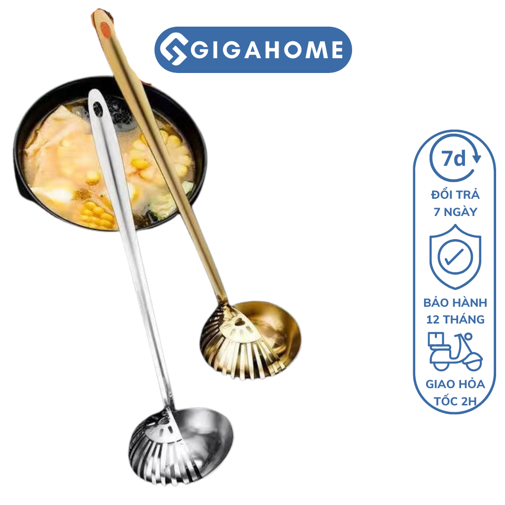Muôi Vá Inox Múc Canh, Ăn Lẩu Có Lưới Lọc Thức Ăn Tiện Dụng GIGAHOME ...