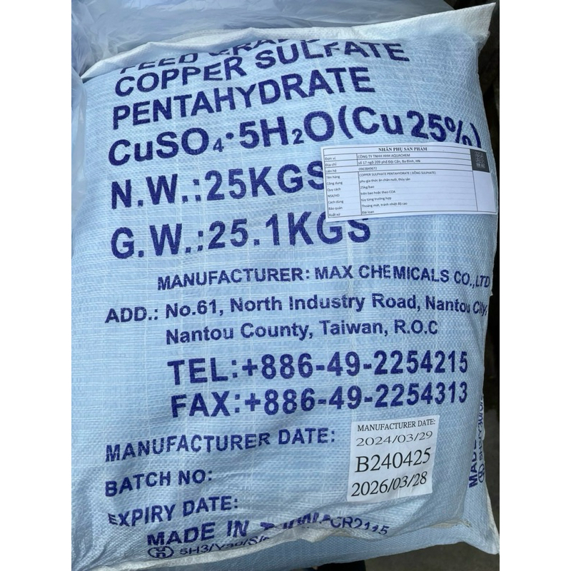 1kg Đồng khô CUSO4.5H2O ( Đài Loan) | Shopee Việt Nam