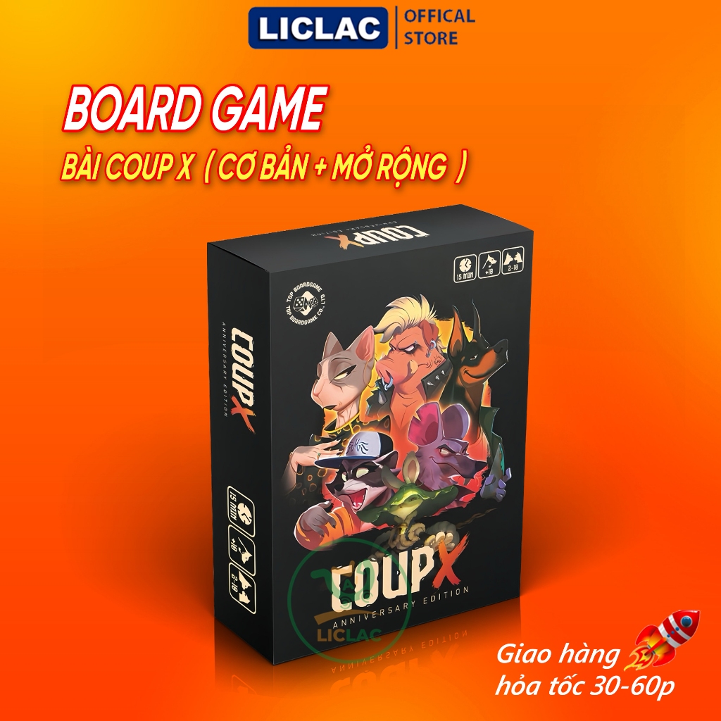 Bài COUP X Việt Hoá Cơ Bản và Mở Rộng trò chơi Cuộc Chiến Quyền Lực, Board Game ( HÀNG CAO CẤP ...
