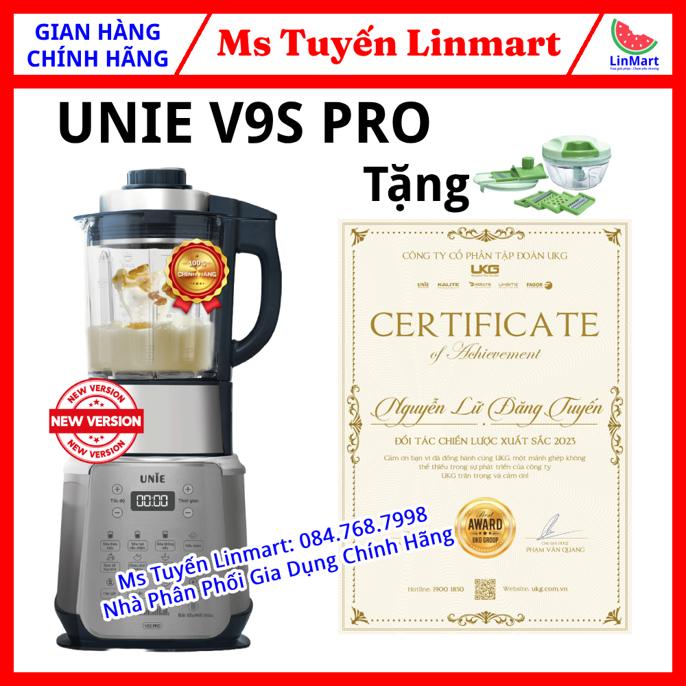 [CHÍNH HÃNG] Máy Làm Sữa Hạt Unie V9S Pro - Dễ Vệ Sinh (unie v9s) | Shopee Việt Nam