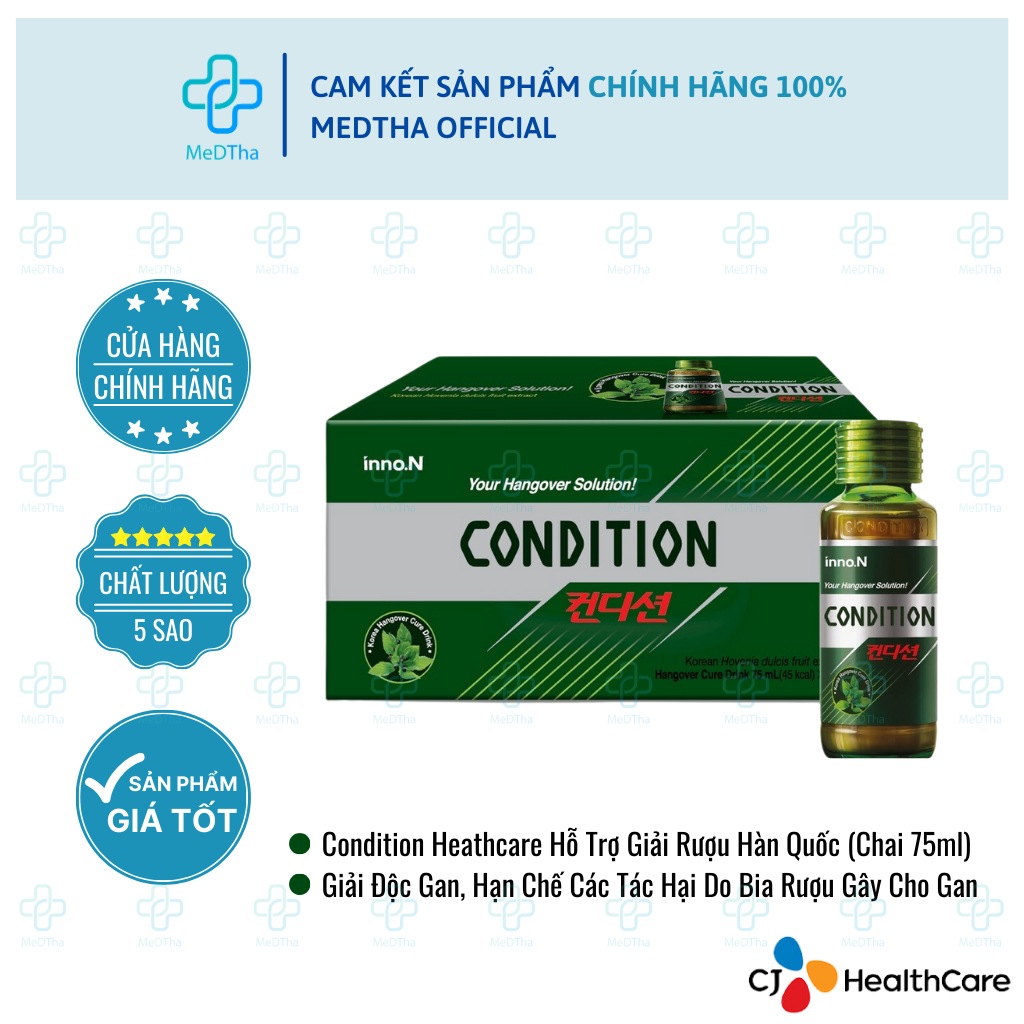 Nước Giải Rượu Condition Heathcare, Hỗ Trợ Giải Độc Gan (1 Chai 75ml ...