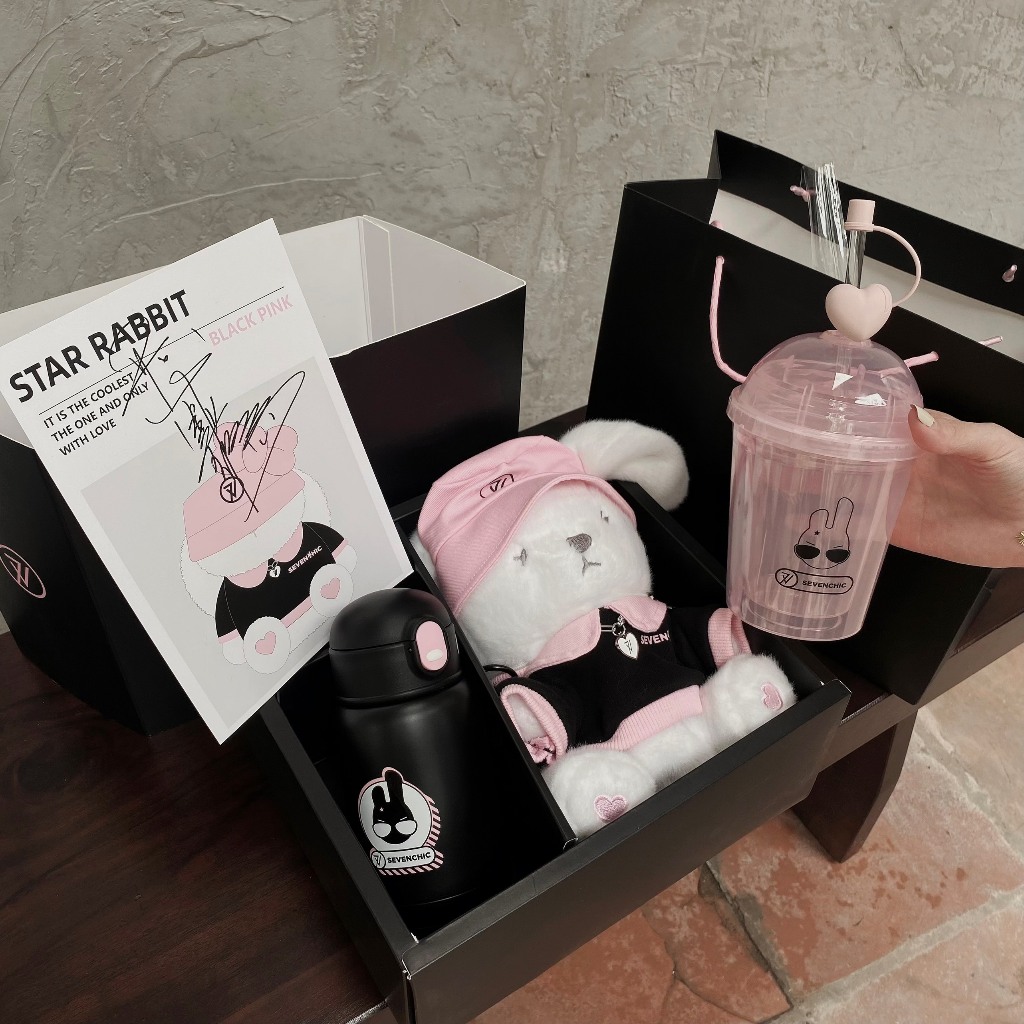 [ CÓ SẴN - Hỏa Tốc ] Combo gấu + Bình giữ nhiệt SEVENCHIC chính hãng giữ nhiệt 6-8 tiếng ...