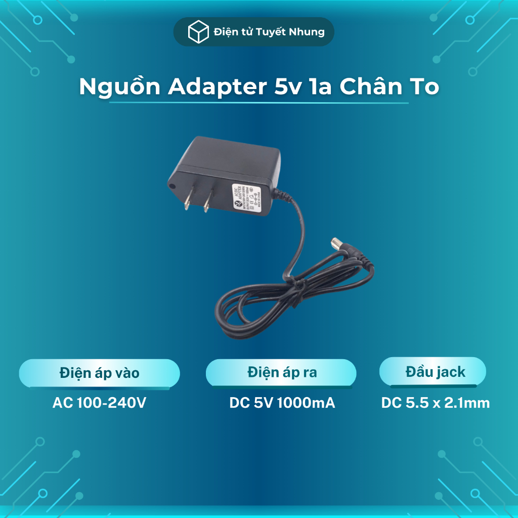 Nguồn 5v 1a Chân To Chất Lượng Cao - Nguồn Adapter Giá Tốt - Adapter 5v ...