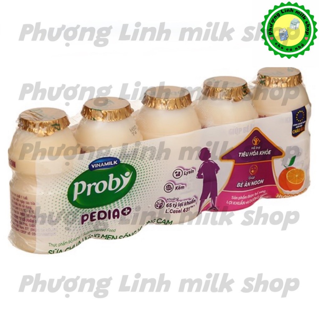 THÙNG 50 CHAI SỮA CHUA UỐNG PROBI PEDIA VỊ CAM - LỐC 5 CHAI 65ML ...