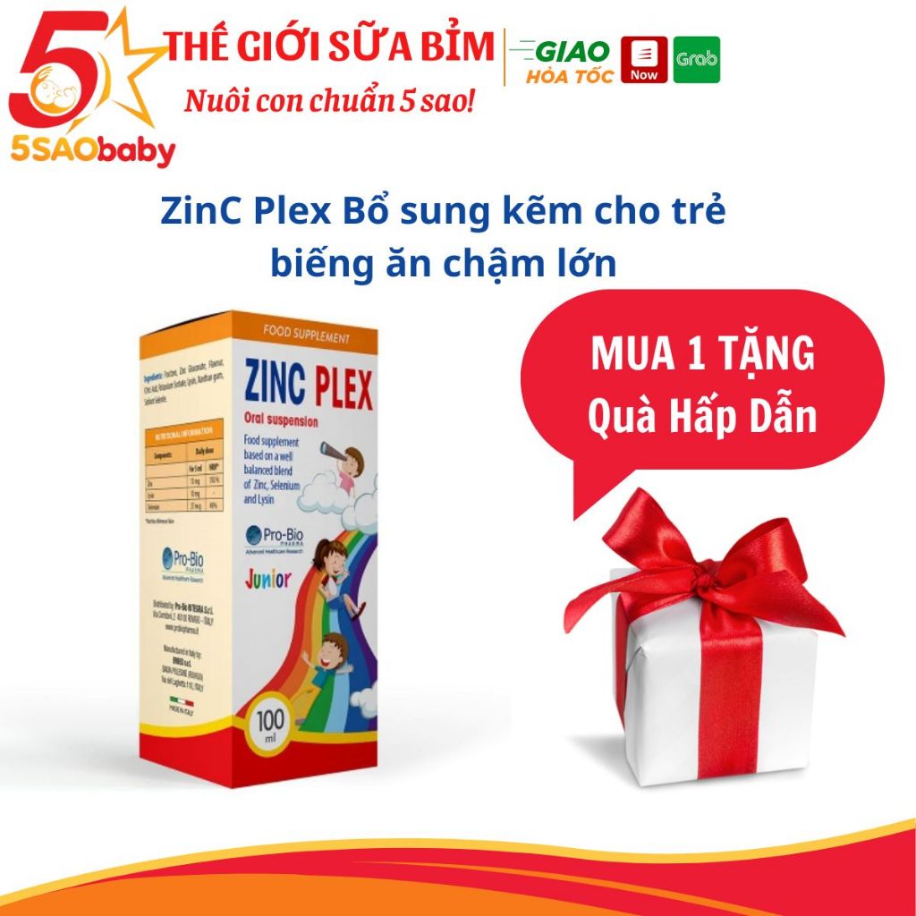 Kẽm cho bé ZinC Plex Hỗ Trợ Bổ Sung Kẽm, Selen, Lysin Tăng Đề Kháng ...