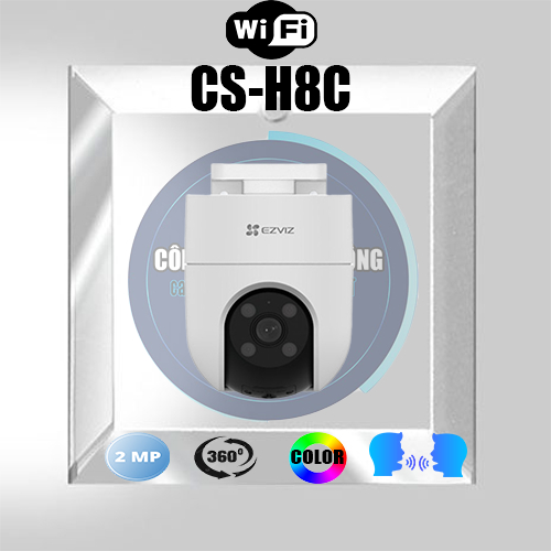 Camera wifi EZVIZ H8C 2mp quay quét có màu ban đêm (tặng hộp kt ...