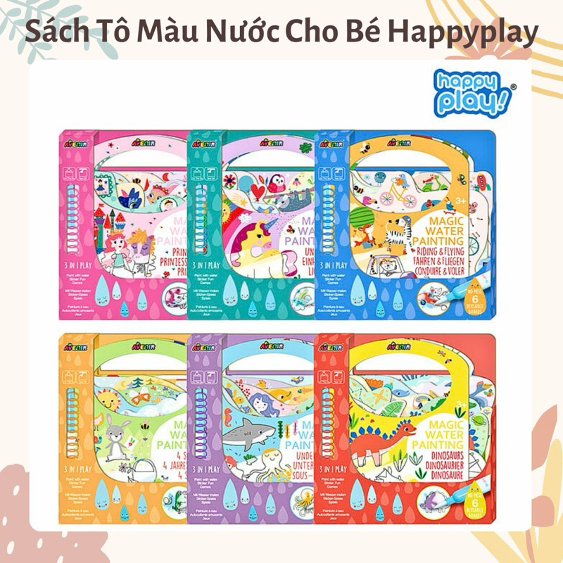 Sách Tô Màu Nước Magic Painting Book Cho Bé Happy Play Hàn Quốc ...