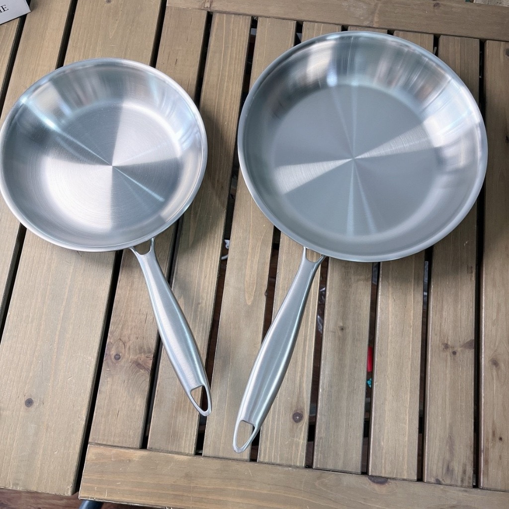 Chảo Rán Inox 3 Lớp Đáy Đúc Liền Khối inox 18/10 LUNKAI, Chảo chiên rán ...