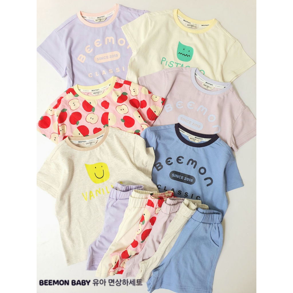 Bộ cotton Beemon baby bé trai bé gái 6 màu. HA1018 | Shopee Việt Nam