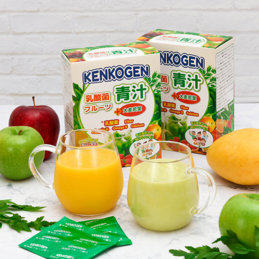 Combo 3 Hộp: Bột mầm lúa mạch non Aojiru Kenkogen trái cây lợi khuẩn ...