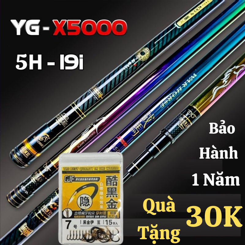[BH 1 năm 1 lóng 5H 6H] Cần Câu Tay YG-X5000 5H 6H 8H F1 Tặng Kèm 1 ...