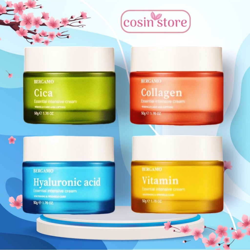 Kem dưỡng Bergamo Essential Intensive Cream 50g Collagen Vitamin ...