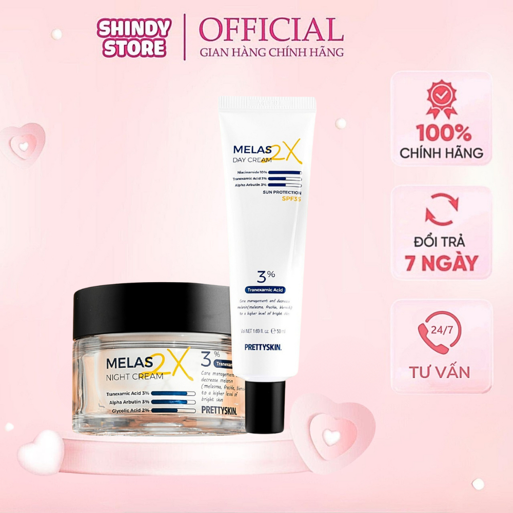 ( Chính Hãng) Kem dưỡng trắng Mờ Thâm Nám Prettyskin Melas 2X Cream ...