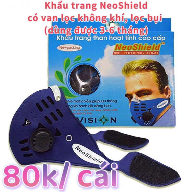Khẩu Trang Neo Shield có van lọc không khí, lọc bụi | Shopee Việt Nam