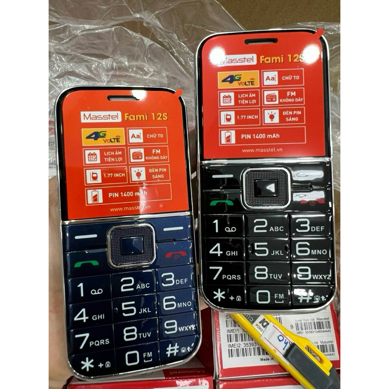 Điện thoại Masstel FAMI 12S 4G dành cho người lớn tuổi - Hàng chính hãng | Shopee Việt Nam