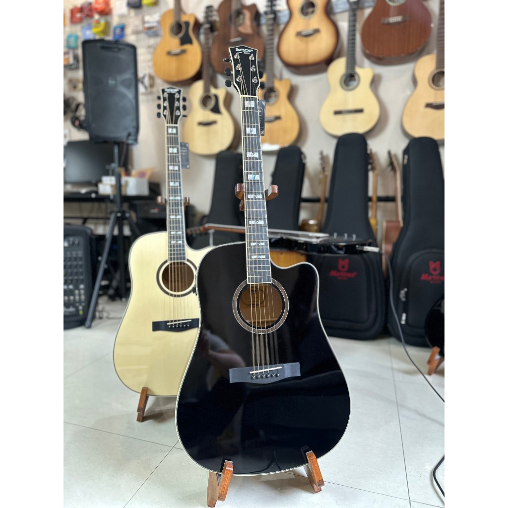 ĐÀN GUITAR ACOUSTIC SQOE ED 29 Black Tích Hợp EQ Blutooth | Shopee Việt Nam