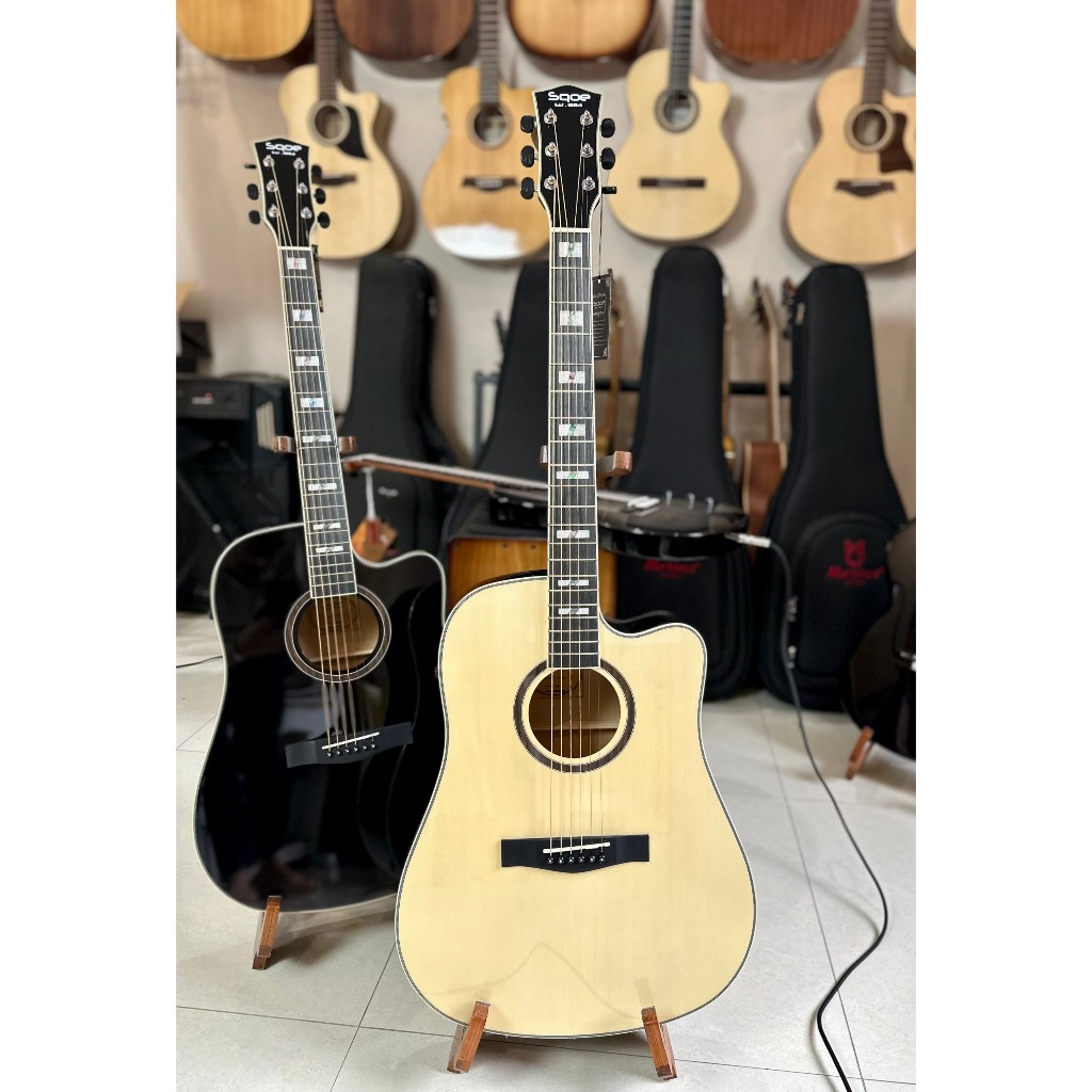 ĐÀN GUITAR ACOUSTIC SQOE ED 29 Natural Tích Hợp EQ Blutooth | Shopee ...