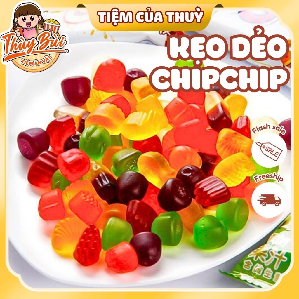 500G Kẹo Chipchip Trái Cây 1KG, Kẹo Chip Chip Mix Hình, Kẹo Dẻo Trái Cây Trẻ Em, Tiệm ăn vặt ...
