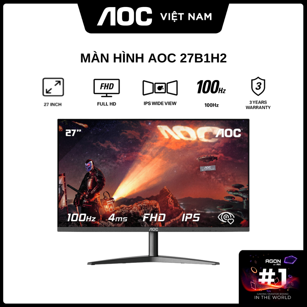 Màn hình AOC 27B1H2 27 Inch ( FHD/IPS/100Hz/4ms ) - Hàng chính hãng ...