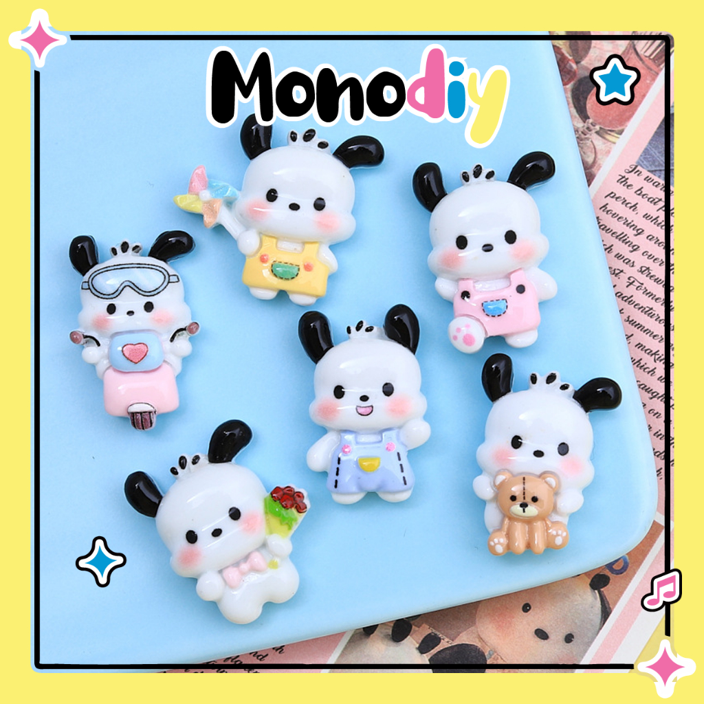Charm pochacco dễ thương trang trí ốp điện thoại, móc khóa, toploader ...