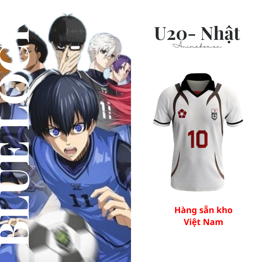 Áo Blue Lock, áo thể thao U-20 NHẬT, phong cách anime Unisex form new ...
