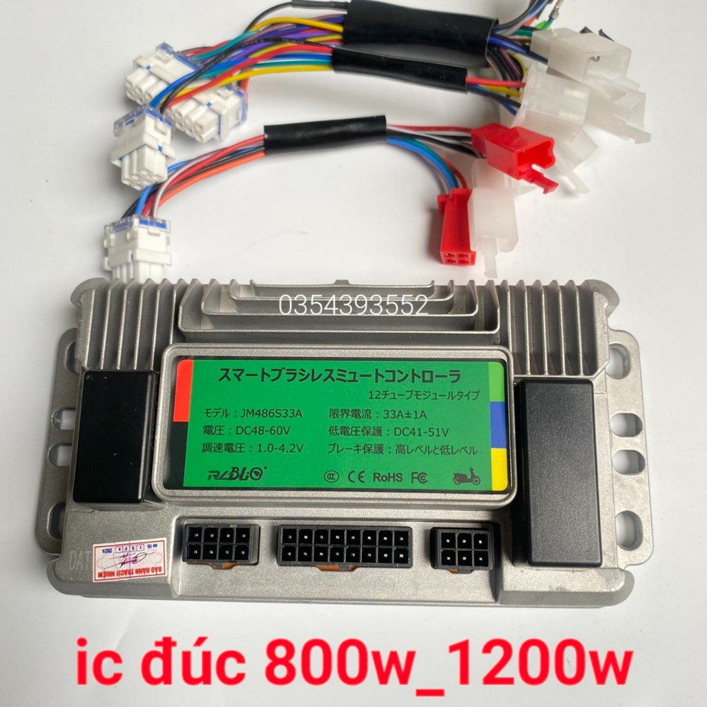 Ic đúc 800W-1200W đa năng cho xe điện 48V-60V (không cần mắt vẫn chạy ...