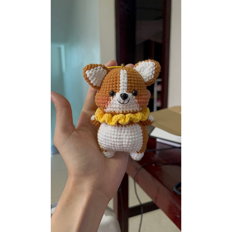 Thú bông len Corgi mông trái tim | Shopee Việt Nam