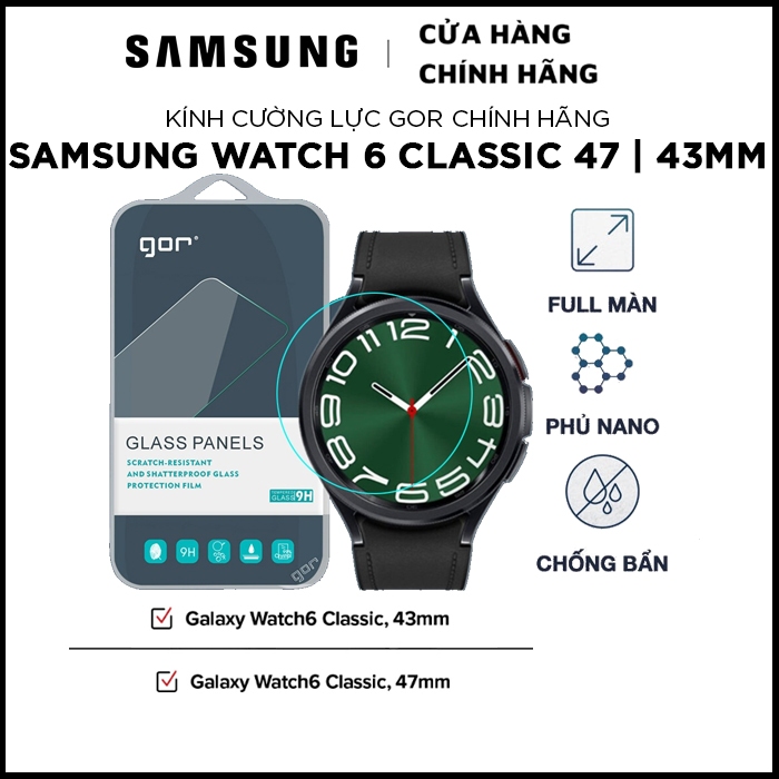 [ Kính Cường GOR Watch 6 Classic ] Cường lực chính hãng GOR cho đồng hồ ...