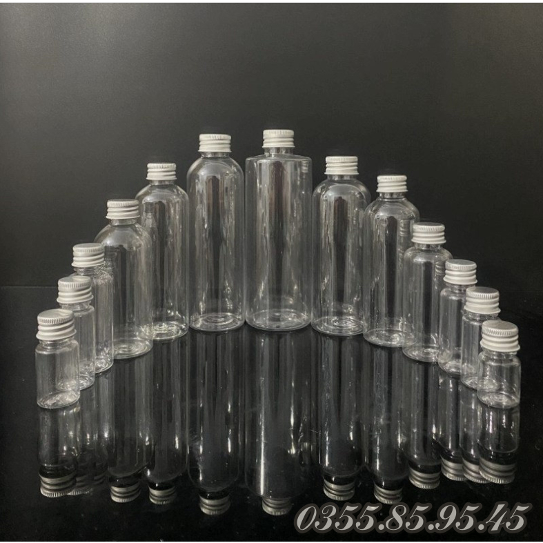 Chai nhựa chiết nắp vặn Nhôm 5ml / 10ml / 15ml / 20ml / 30ml / 50ml / 80ml / 100ml - chai lọ ...