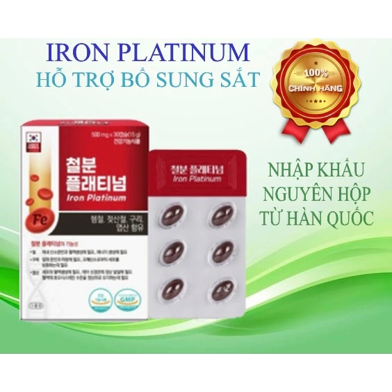 sắt hữu cơ iron platinum hỗ trợ điều trị thiếu máu do thiếu sắt ...