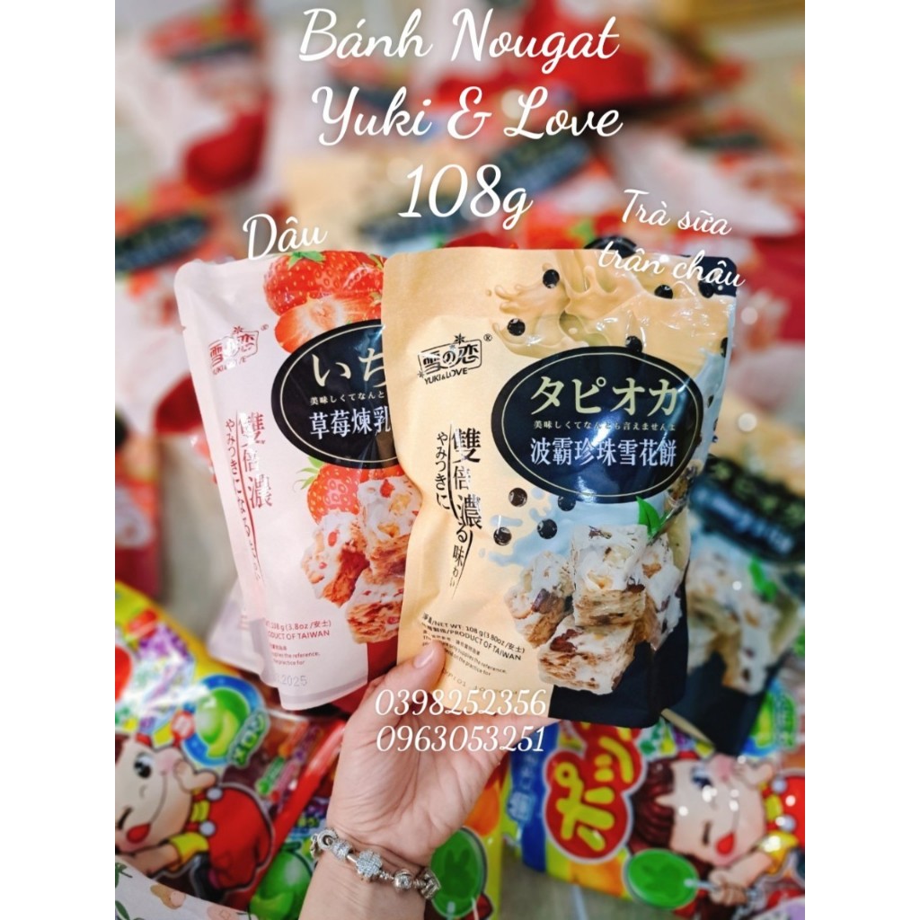 Bánh nougat bông tuyết Yuki &Love 108g leetrinh15 | Shopee Việt Nam